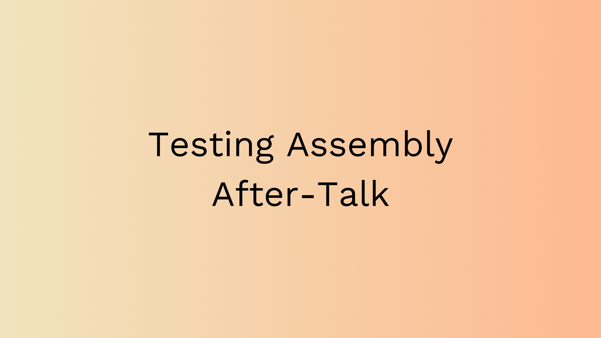 Testing Assembly 2024 top three speeches - VALA
